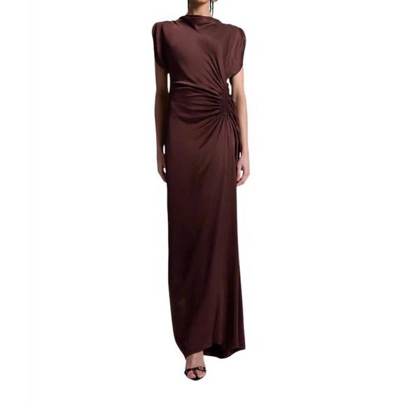 A.L.C. | Dresses | New Alc Nadia Gown In Chocolate Plum | Poshmark